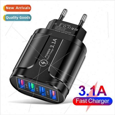 Illuminated 4USB Cell Phone Charger LED ghts 4-Port Charging