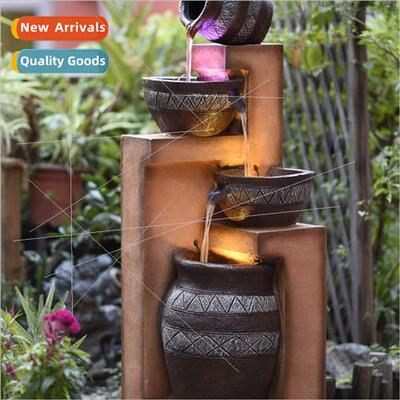 water fountain living room balcony indoor courtyard garden l