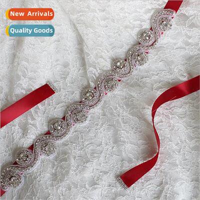 XW23 Europe Bridal Wedding Rhinestone Belt Materny Photo Dre