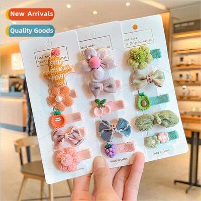Korea cartoon baby hair clips cute bow side clip flowers ltl