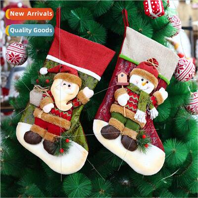 Christmas decorative socks three-dimensional pattern Christm