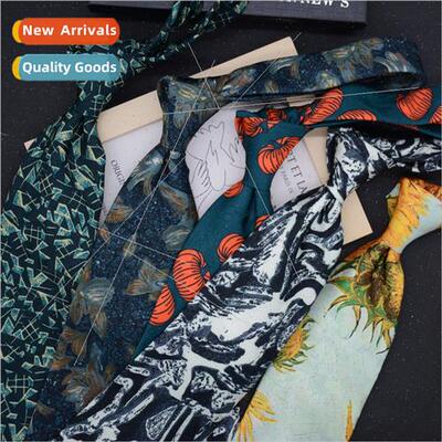 Tie men mal Korean Brish business gentleman printing retro E