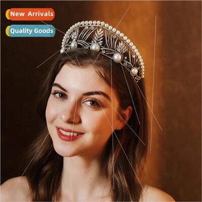 Europe Vintage Cuban Bridal Crown Banquet Runway Wedding Dre