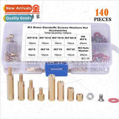 140pcs M3 single pass double pass hexagonal copper post wh s