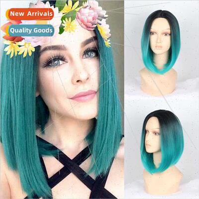Europe female o head female short head cover coloring gradie