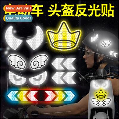 Diamond reflective stickers helmet electric battery motorcyc