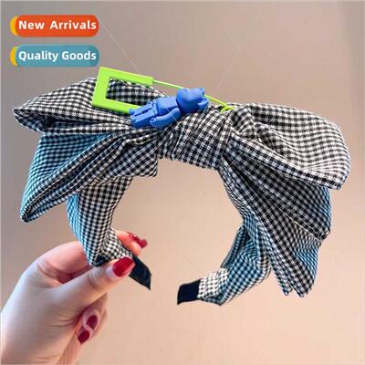 cartoon cute double large bow Thousand Bird Grid show face s