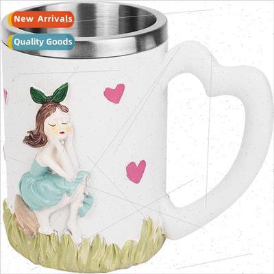 Scandinavian bubble girl beer mug girls gift personalized mu