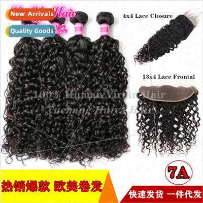real hair curtain hair block water wave Peruvian human hair