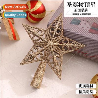 Christmas e topper star decoration supplies pentagram gold t