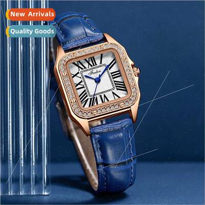 /Peakwave Commody Retro Square Roman Dial Women Waterproof Q