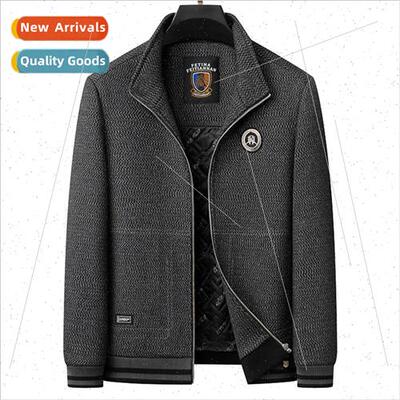 Men high-end chenille cotton jacket men fall winter thickene