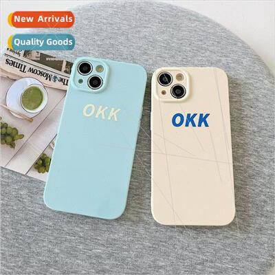 Personalized solid color minimalist letters okk 适用 iPhone