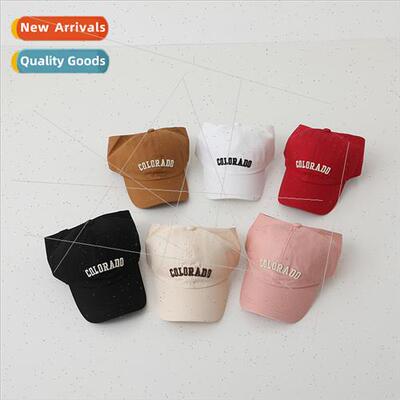 Children solid-coloured letters duck tongue cap tide childre