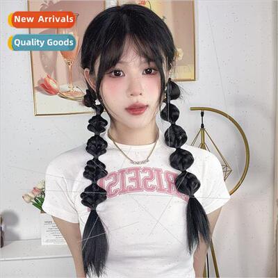 Wig ponytail female chemical fiber braided hair teasing bubb