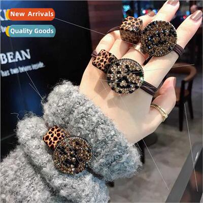 Korea Dandongmen Czech rhinestone leopard square disc full d