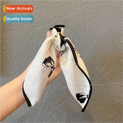 French bow ribbon ribbon scarf grasp clip Korea versatile ha