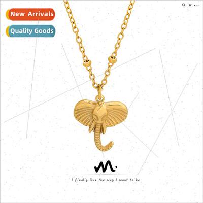Thai Gold Plated Funky Three Dimensional Elephant Pendant Je