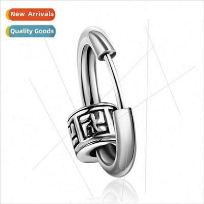 Korean  simple metal wind personaly creative  earrings strai