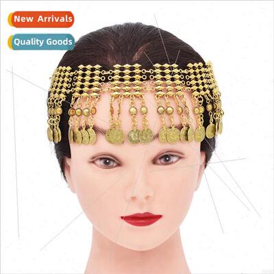 Jewelry Europe Vintage Alloy Coin Tassel Forehead Chain Wome