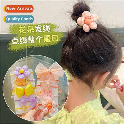 Green 5 pcs set children headbands large intestine hair bfem