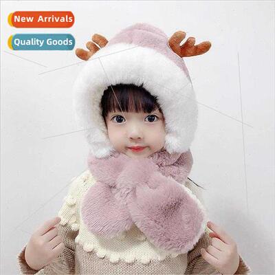 Baby antlers plush hat men women children Christmas cute war