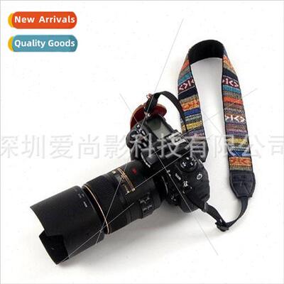 Nostalgic retro ethnic wider shoulder strap SLR camera strap