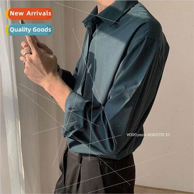 Spring and Autumn Hong Kong  ins retro drape -iron dark gree