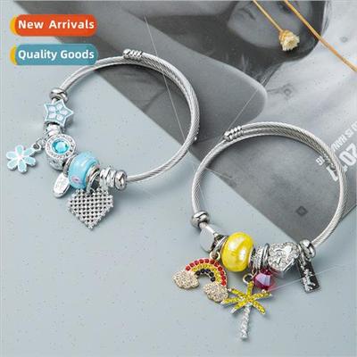 Europe fashion P Dora DIY diversified heart-shaped pendant w