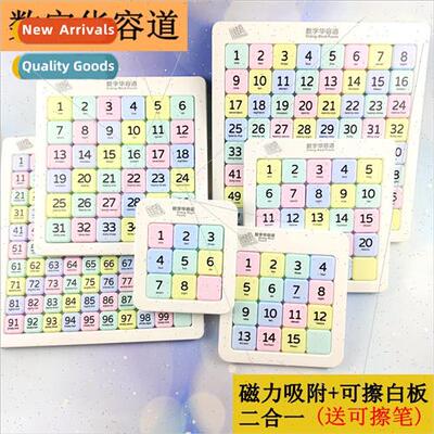Magnetic number huarongdao sliding puzzle magnetic  children