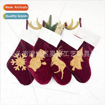 2023 New Embroidered Christmas Hanging Christmas Stocking  B