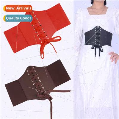 Summer Retro Fashion Tight Wide Waistband Women Elastic Elas