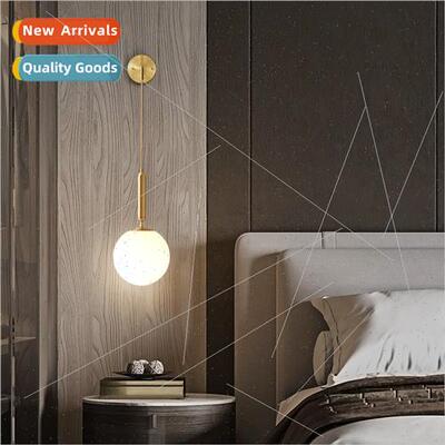 Scandinavian bedroom bedside wall lamp modern simple living