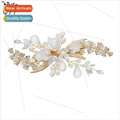 Creative  diamond-studded leaves duckbill clip Xianmei cryst