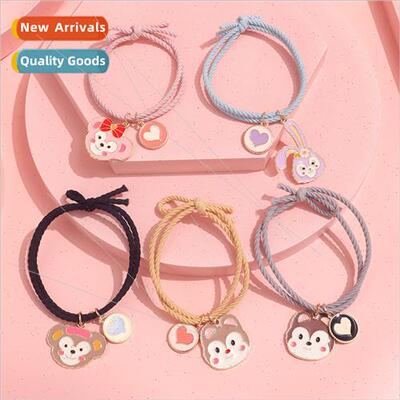 Hair circle female cartoon alloy small leather band to send
