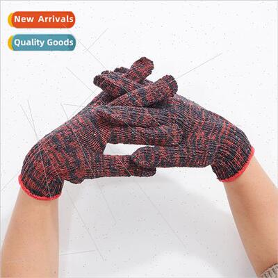 Labor Gloves Cotton Saffron Cotton Yarn Gloves Dirty Wear Re