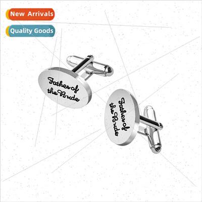Europe cufflinks fashion wedding letter cufflinks Father Bri