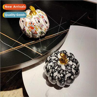Patterned pumpkin ornament home living room office dazzling