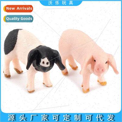 Ornaments small size drop ear piglets model solid static far