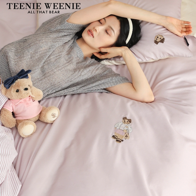 TeenieWeenie小熊全棉四件套简约北欧风100纯棉被套四季通用床品