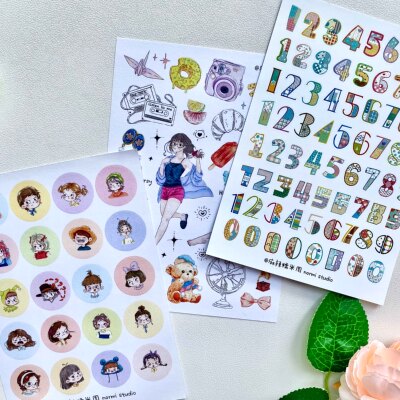 麻辣糯米周日付贴纸可爱盐系手帐