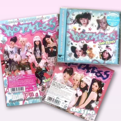 aespa 吒迷你1辑 日版 Kiss N Tell 正版周边明信片贴纸特典小卡
