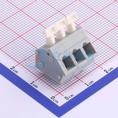 5只起 弹簧式接线端子 XY115A-5.0-3P 插件P=5mm 1x3P 3P 电子元