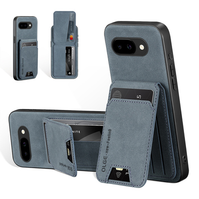 可放四张卡收纳卡包支架适用于谷歌GooglePixel10A手机壳高档羊巴皮11ProXL多功能套8A防摔7a商务Pixel9proxl