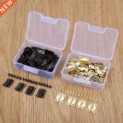 60Pcs 16*12mm Cabinet Door Furniture Hinge Jewelry Wood Boxe