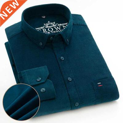 Plus Size Cotton Corduroy Shirt for Men Casual S-7XL Busines