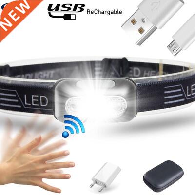 10000Lm Mini LED Headlamp Body Motion Sensor Headlight With