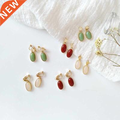 Japan Natrual Fore Cryal one Clips on Earring Without