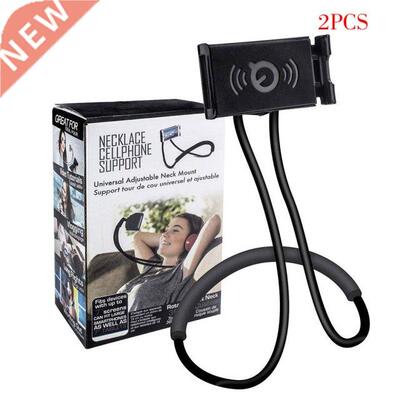 2 Pieces Neck Hanging Phone Holder Bendable Free Hand Smartp