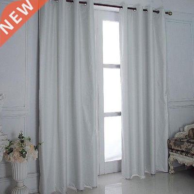Outdoor Solid White Window Curtain Sunlight Blackout